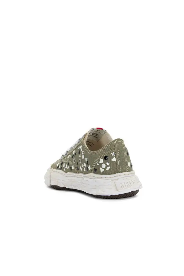 Mihara Yasuhiro Peterson23 Original Sole Embellished Canvas Low-top Sneaker - Green