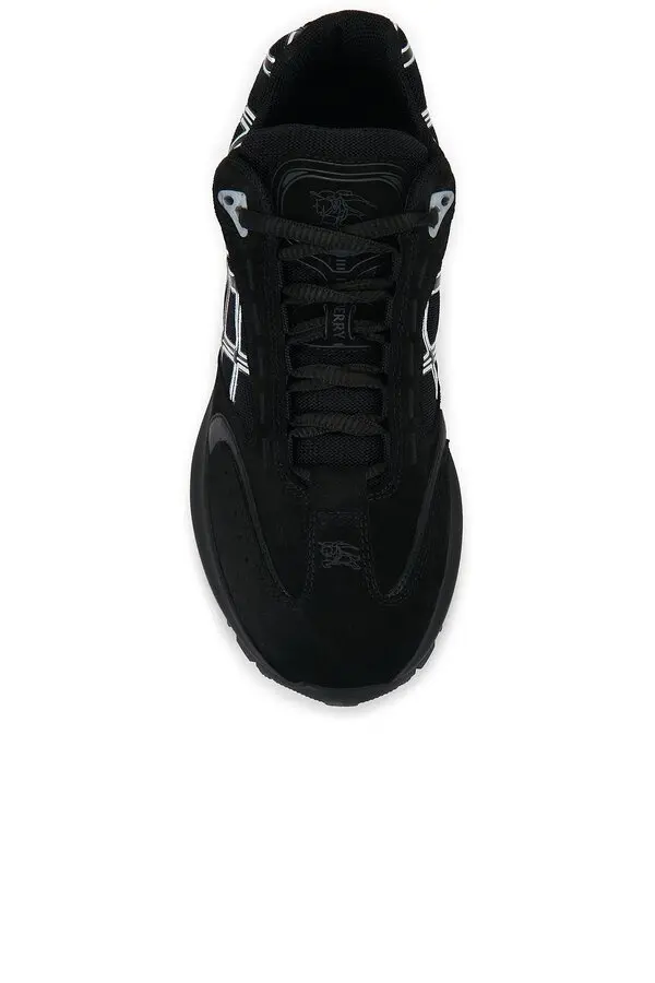 Burberry Eclipse Runner Suede And Textile Sneakers