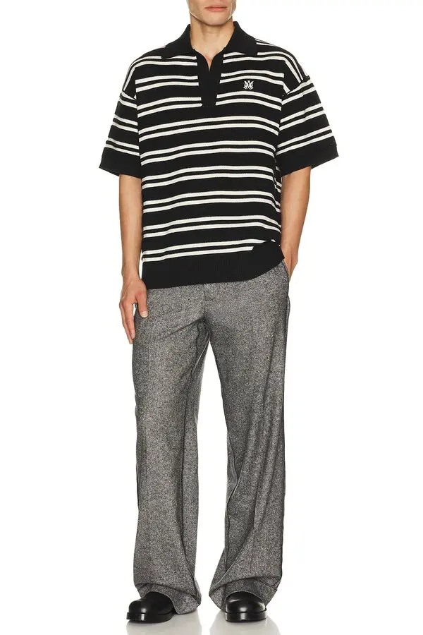 Amiri Ma Stripe Knit Polo
