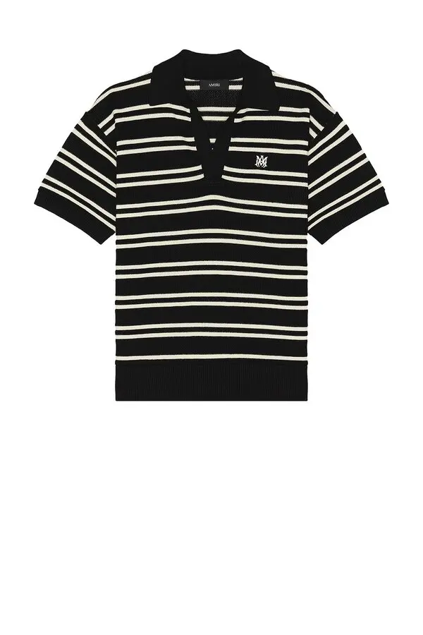 Amiri Ma Stripe Knit Polo