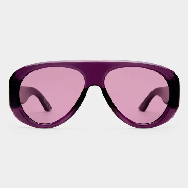 Le Specs Dream Boat Oversized Aviator Sunglasses - Violet