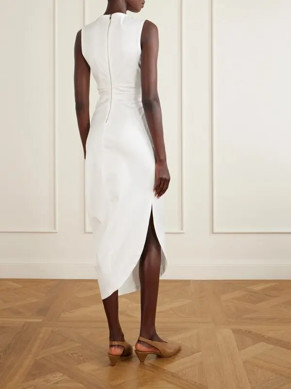 Proenza Schouler Zafira Cotton-jersey Midi Dress - White