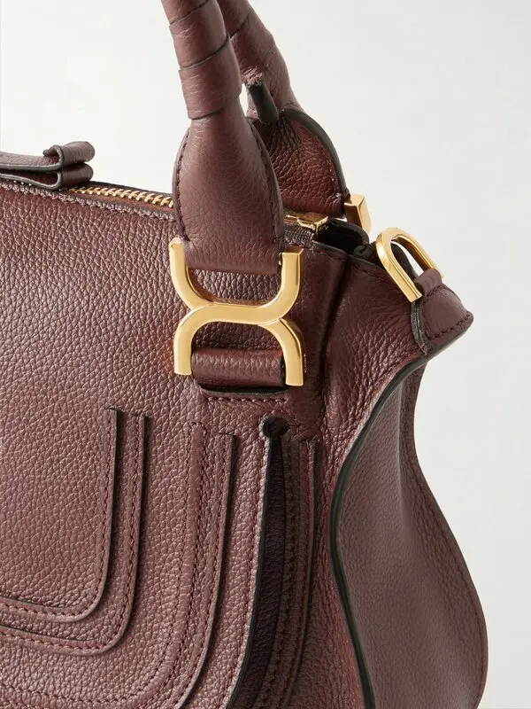 Chloé Marcie Medium Textured Leather Tote - Brown