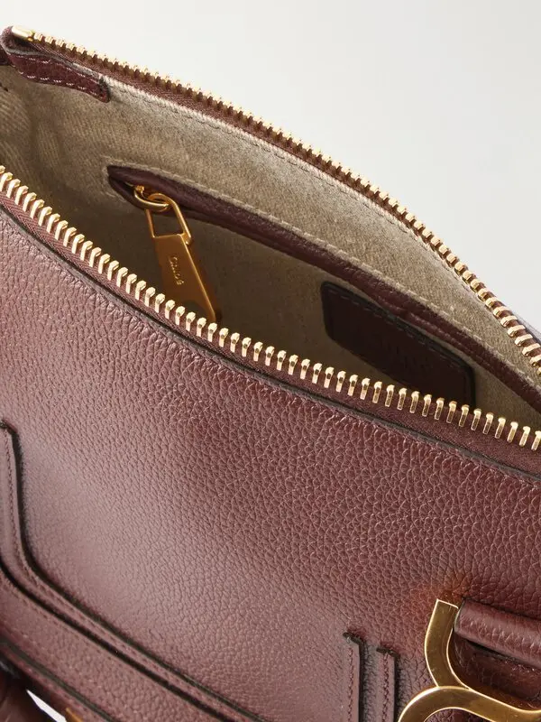 Chloé Marcie Medium Textured Leather Tote - Brown