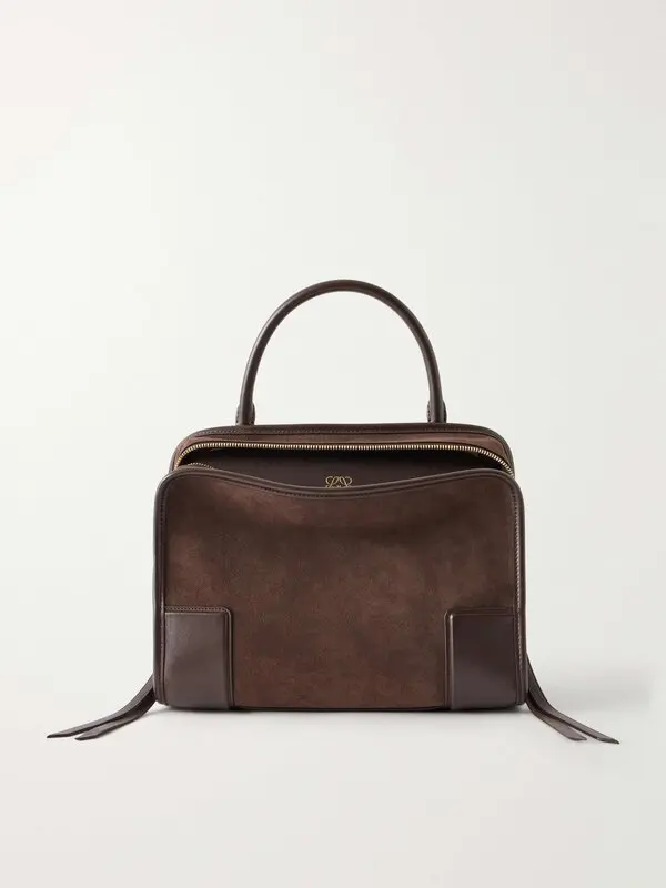 Loewe Amazona 180 Medium Leather Tote - Chocolate