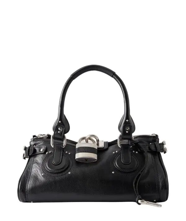 Chloé Paddington Full-grain Leather Shoulder Bag - Black