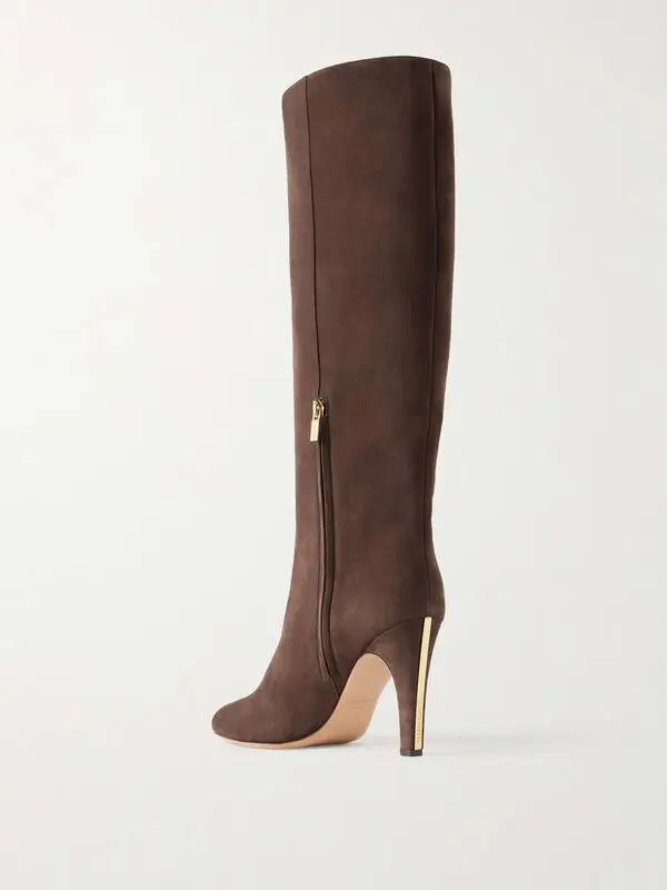 FERRAGAMO Nylu 95 Nubuck Knee Boots
