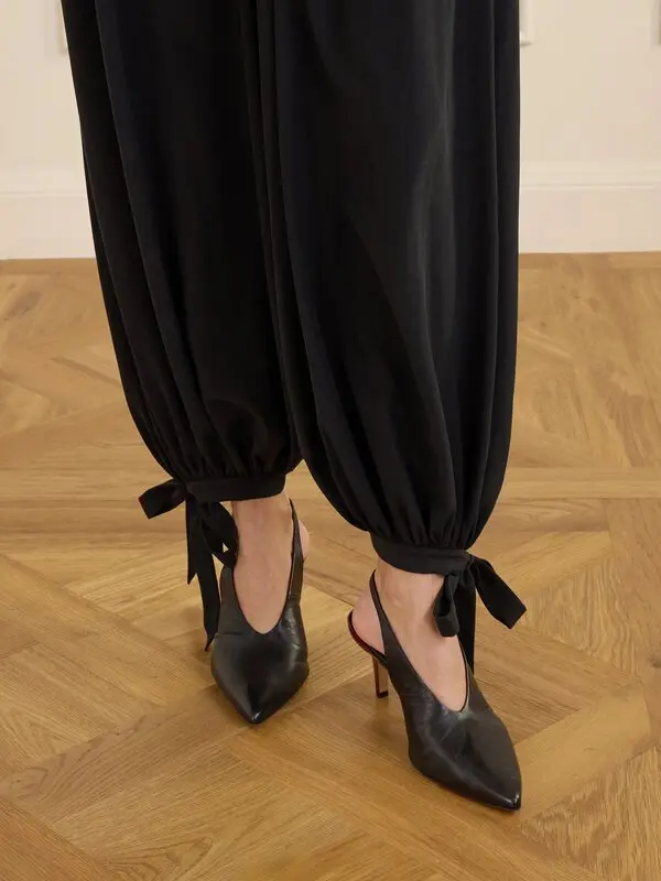 Chloé Suzie Leather Slingback Pumps - Black