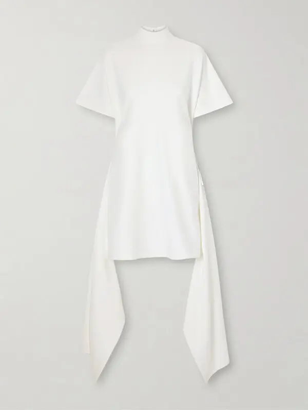 Alaïa Cotton-blend Jersey Mini Dress - White