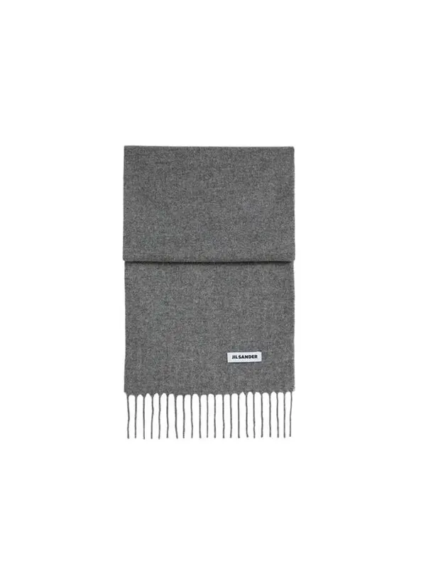 JIL SANDER Small Wool Scarf - Gray