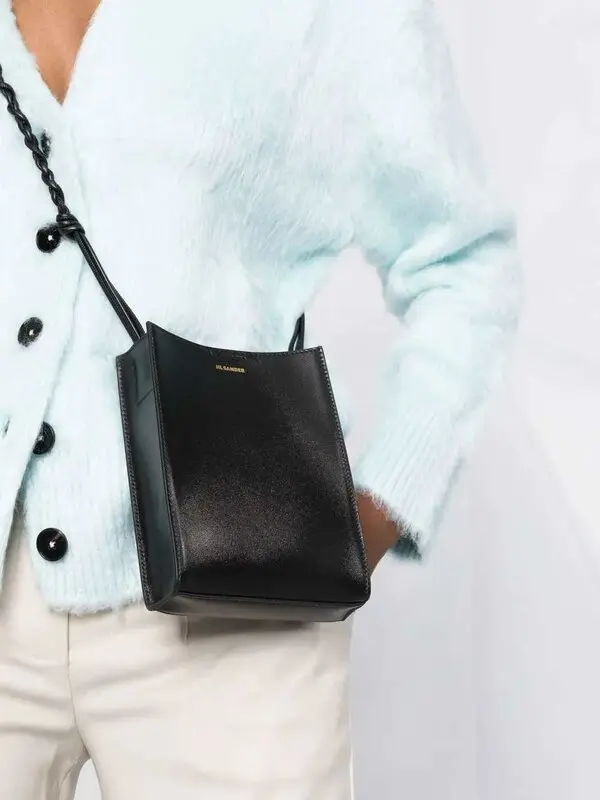 JIL SANDER Tangle Leather Shoulder Bag