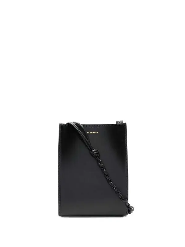 JIL SANDER Tangle Leather Shoulder Bag - Black
