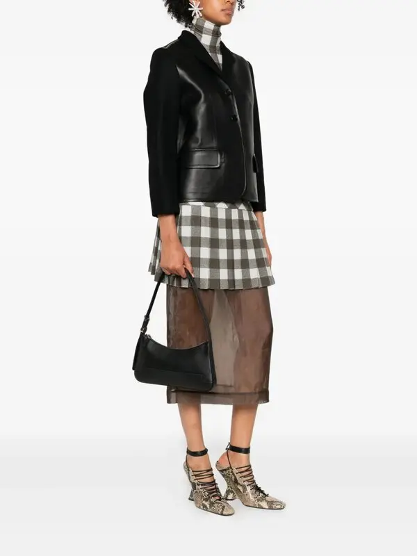 Marni Leather Shoulder Bag With Zip