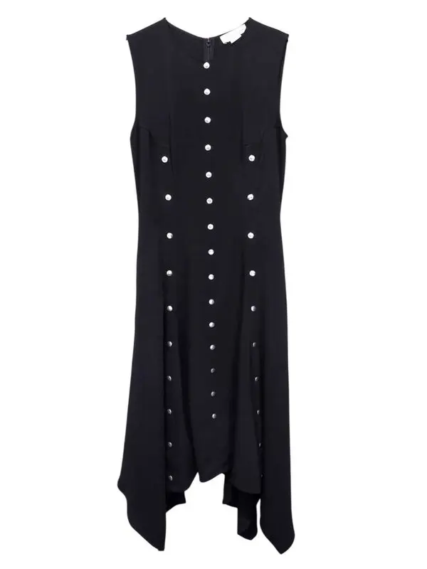Stella McCartney Midi Dress With Snap Buttons - Black