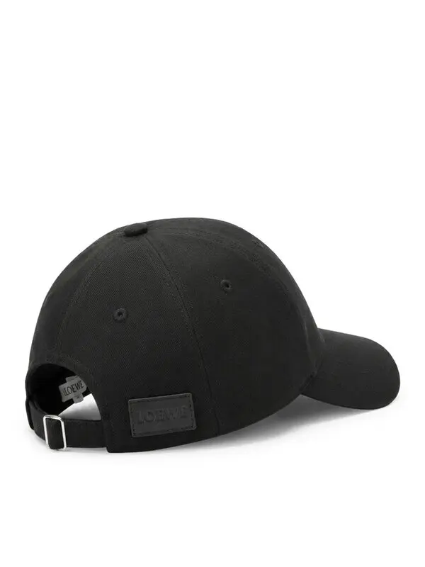 Loewe X Paula's Ibiza Canvas Baseball Cap With Embroidery - Black