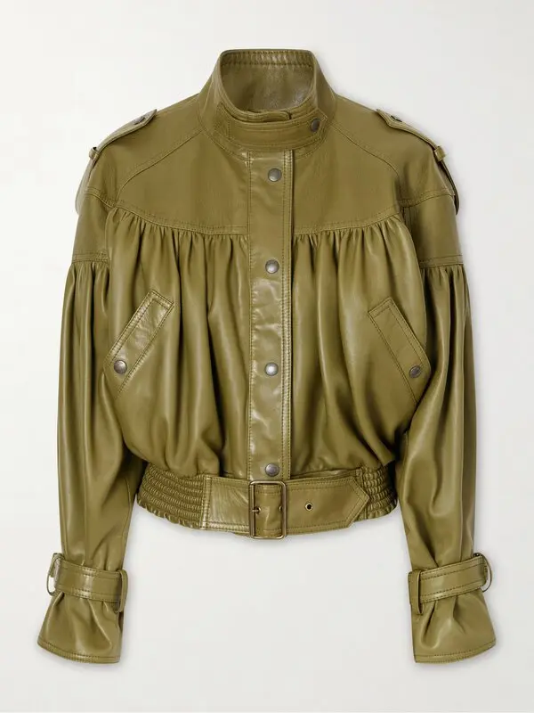 Chloé Leather Bomber Jacket