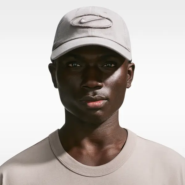 Nike Club Unstructured Denim Patch Cap - Grey