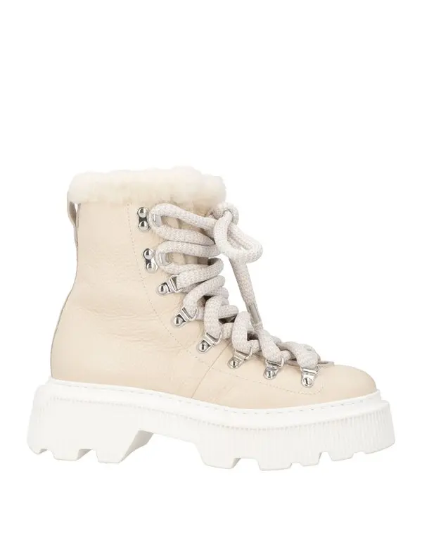 Santoni Padded Leather Ankle Boots With Shearling Lining