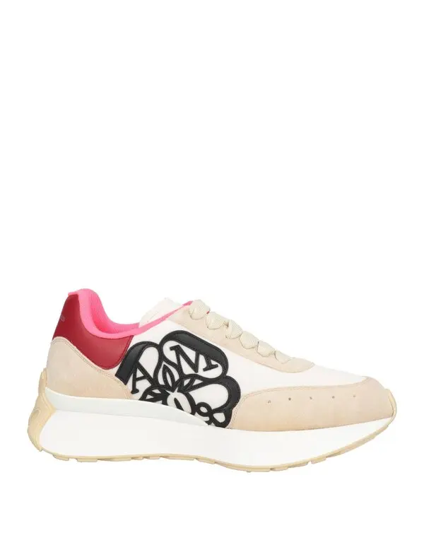 Alexander McQueen Leather And Textile Fibers Sneakers - White