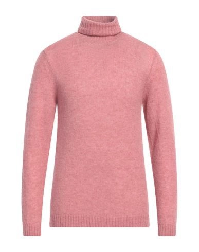 IRISH CRONE Alpaca Wool Blend Turtleneck Sweater - Pink