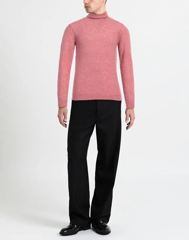 IRISH CRONE Alpaca Wool Blend Turtleneck Sweater - Pink