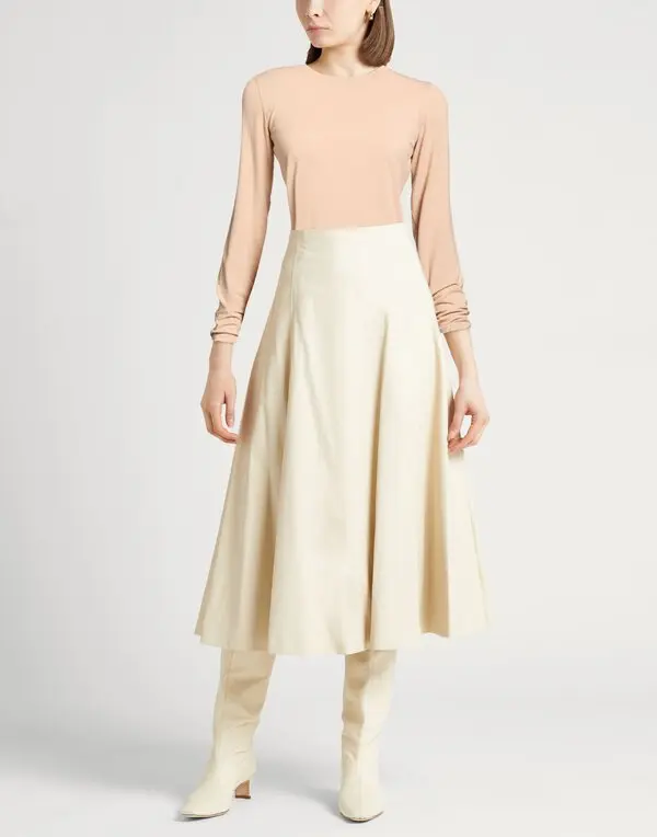 ROBERTO COLLINA Long Sleeve Crewneck T-shirt In Sand Modal Blend