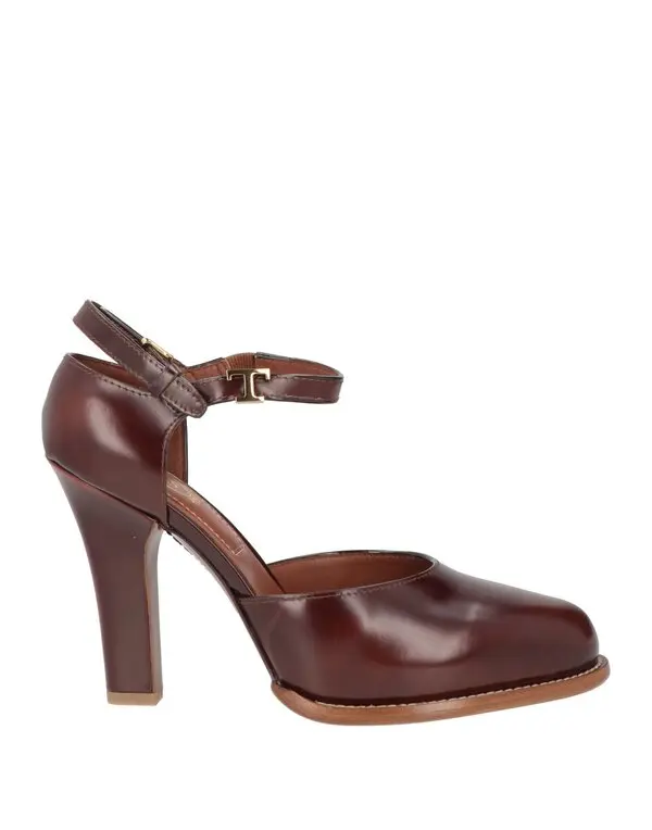 TOD'S Pumps Burgundy Size Leather
