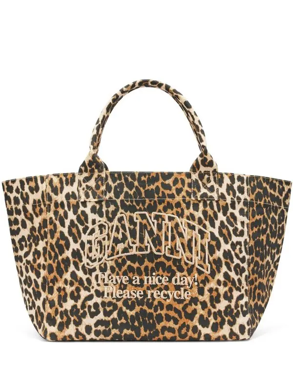 GANNI Organic Cotton Medium Tote - Multi