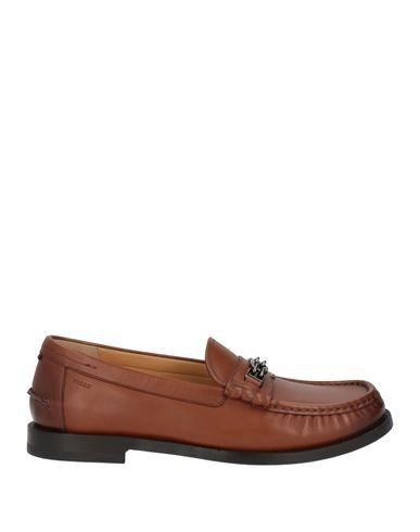 Bally Calfskin Loafers With Chain Detail - Tan