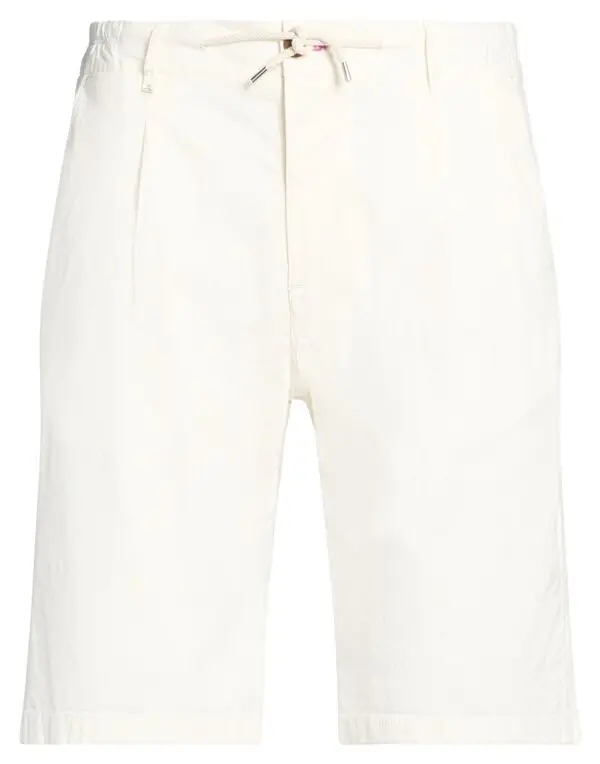 BERNA Shorts & Bermuda Shorts Cream Size Linen, Cotton, Elastane