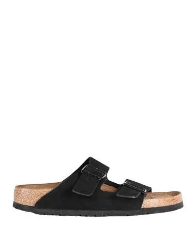 BIRKENSTOCK Soft Leather Sandals - Black