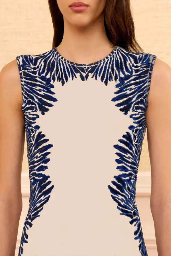 Ulla Johnson Aylin Knit Jacquard Top - Ocean
