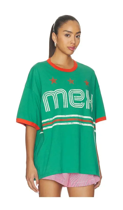 Daydreamer Mexico World Cup Oversized Ringer Tee In Green