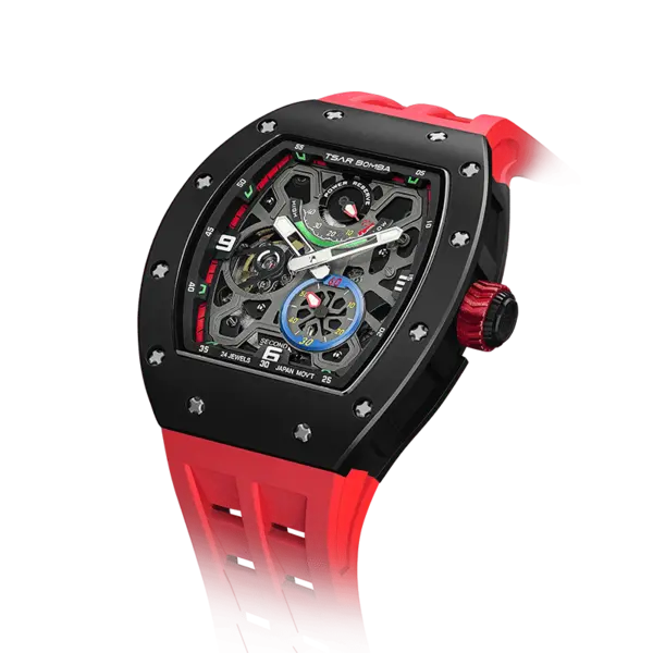 TSAR BOMBA Automatic Luxury Sport Watch - Red
