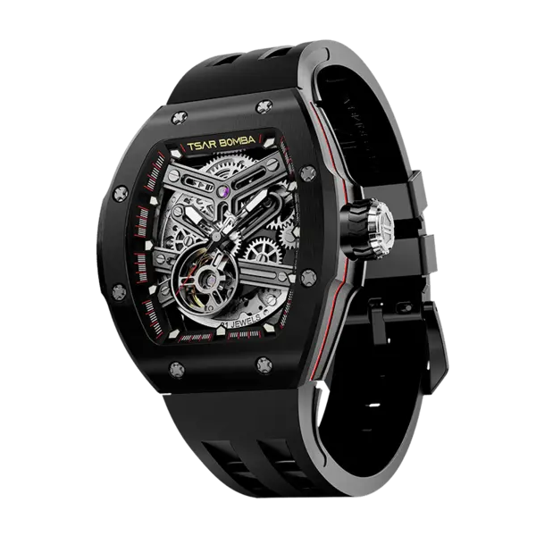 TSAR BOMBA Atomic Carbon Fiber Watch - Black