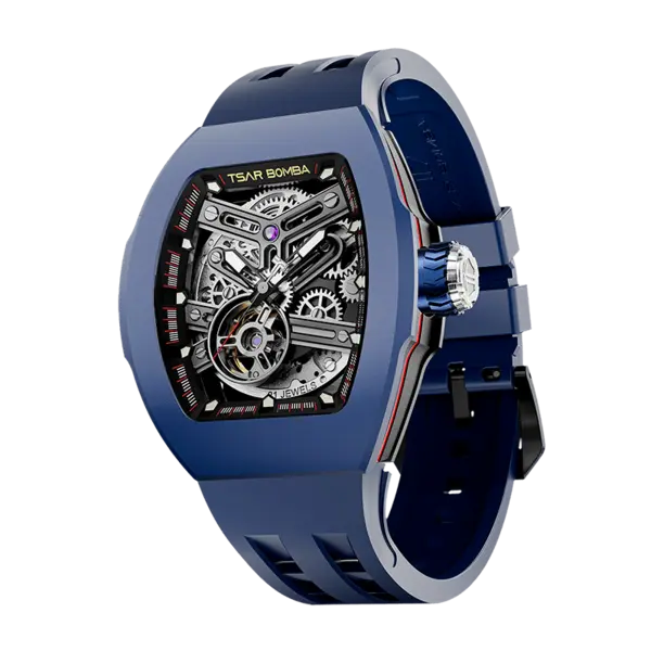 TSAR BOMBA Atomic Carbon Fiber Watch - Blue