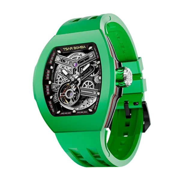 TSAR BOMBA Atomic Carbon Fiber Watch - Green