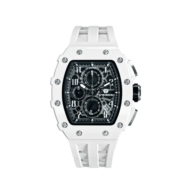 TSAR BOMBA Tb8204b Elemental Series Bio-ceramic Watch - White