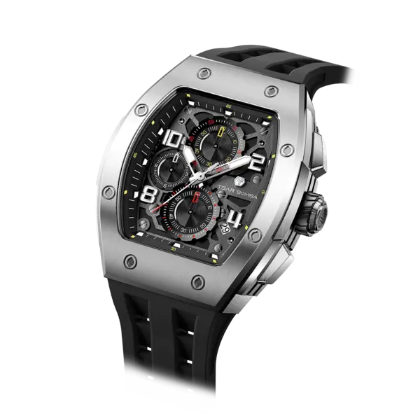 TSAR BOMBA Affordable Luxury Quartz Watch - Silver Black