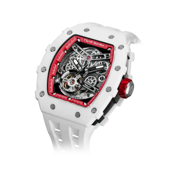 TSAR BOMBA Elemental Fashion Watch - White Red