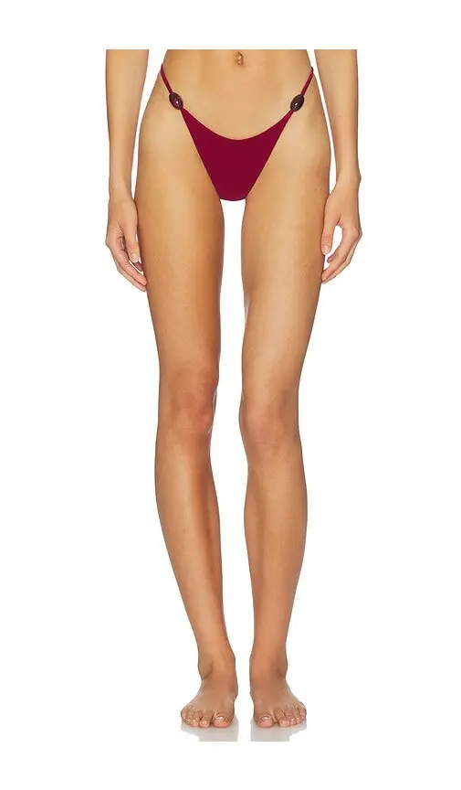 KAPRI Sienna Bikini Bottom In Wine
