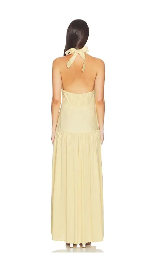 Faithfull The Brand Blanca Maxi Dress In Lemon
