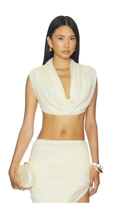 LOBA Hailey Draped Top - Ivory