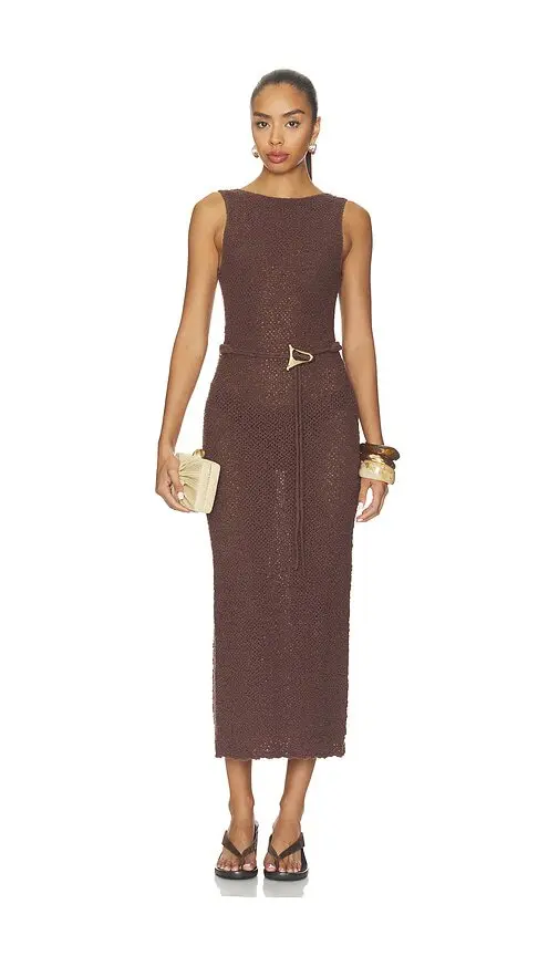 LOVERS AND FRIENDS Geneia Knit Dress - Brown
