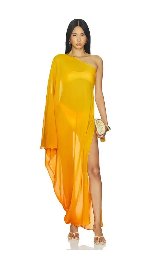 LOBA Agata Ombre Maxi Dress - Orange
