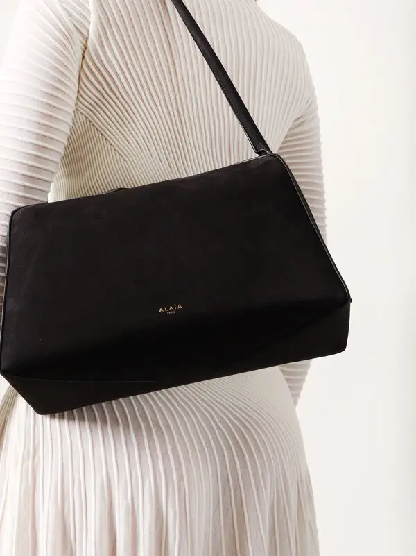 Alaïa Le Bouledogue Nubuck Shoulder Bag