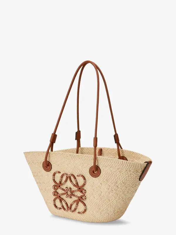 Loewe Paula's Ibiza Anagram Palm Leaf And Leather Shoulder Bag