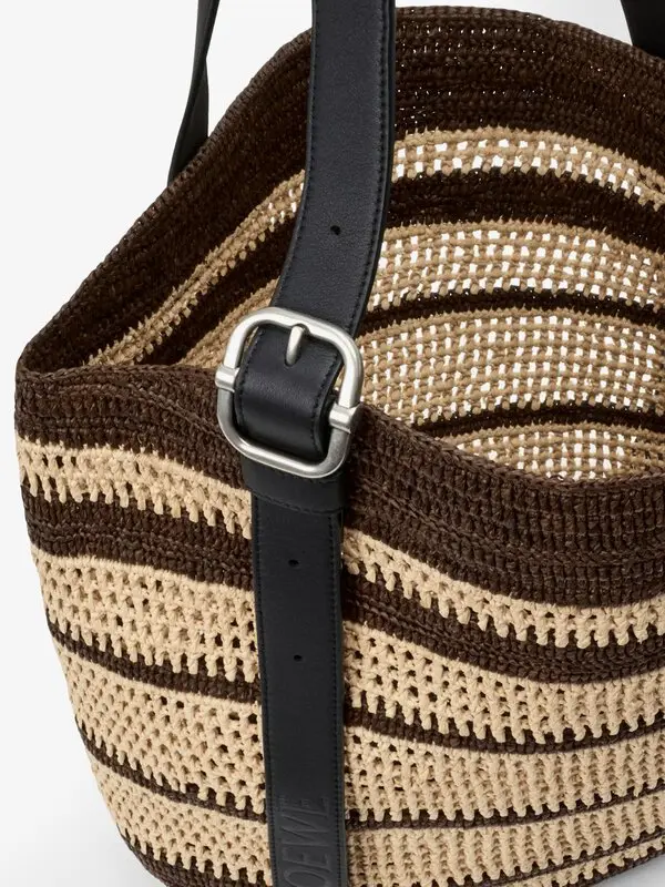 Loewe Striped Raffia Tote