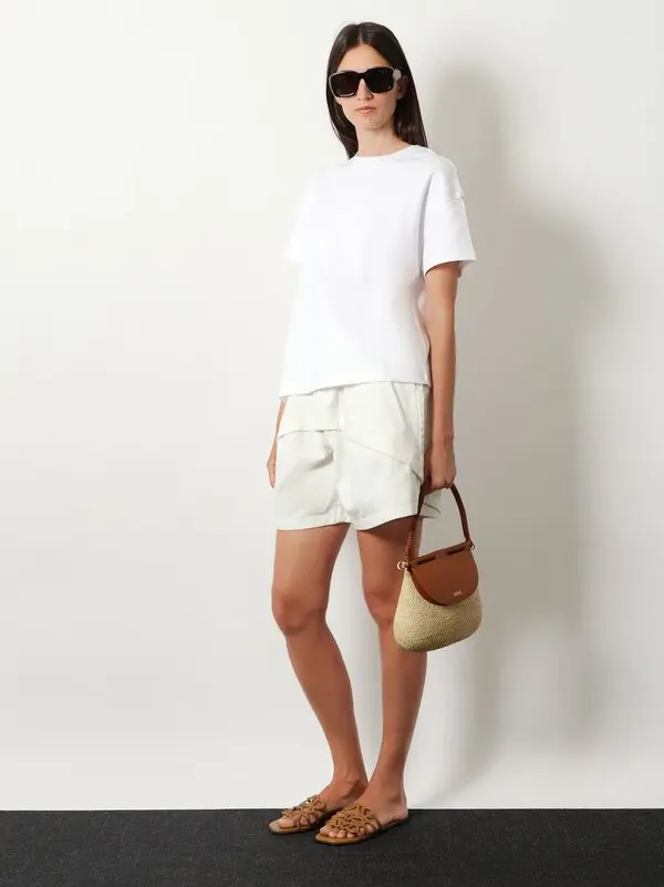 Loewe Pescador Raffia And Leather Bag - Brown