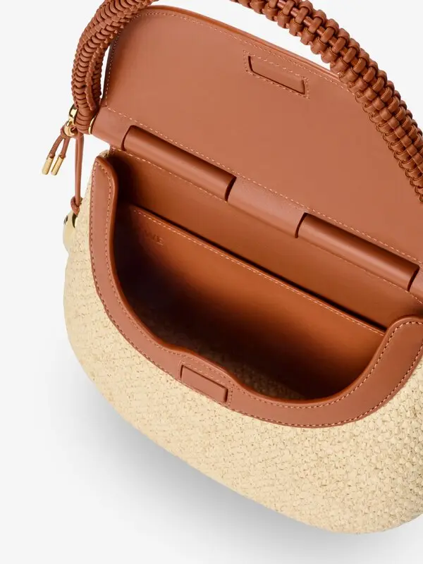 Loewe Pescador Raffia And Leather Bag - Brown